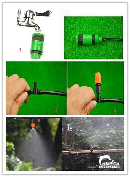 Omega Inflatables Factory - Hose and Sprinkler SET for Water Inflatables