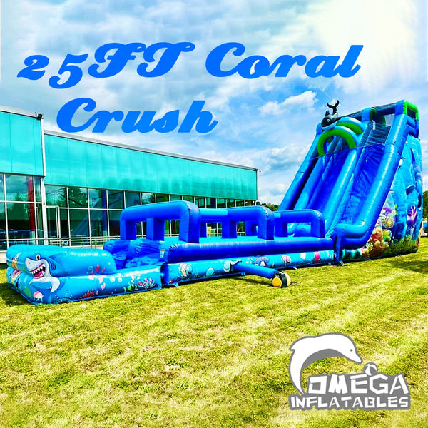 Omega Inflatables Factory - 25ft Coral Crush Water Slide