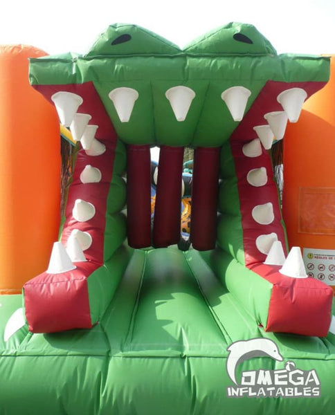 Omega Inflatables Factory - Inflatable Crocodile Obstacle Course