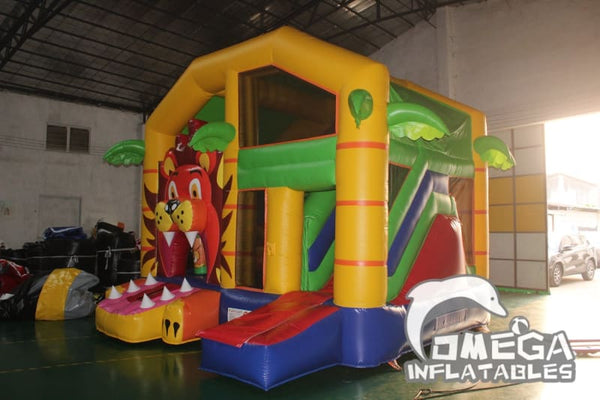 Omega Inflatables Factory - Inflatable Lion Combo with Roof