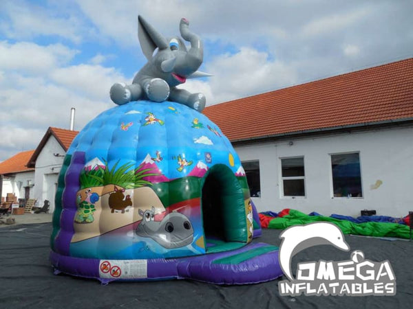 Omega Inflatables Factory - Inflatables Disco Dome with Slide with 3D ...
