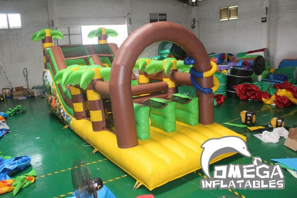 Omega Inflatables Factory - Jungle Animals Inflatable Obstacle Course