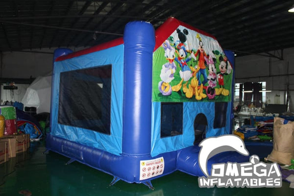 Omega Inflatables Factory - Mickey Clubhouse with Removable banner