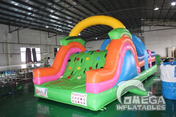 Omega Inflatables Factory - Mini Multi-Colored Inflatable Obstacle Course