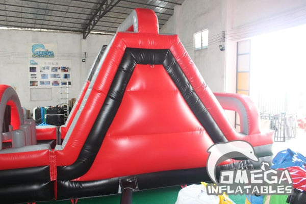 Omega Inflatables Factory - Red & Black Inflatable Climbing Obstacle Course