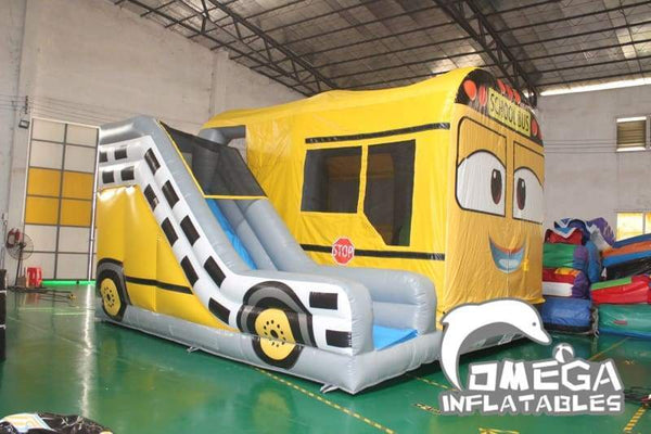 Omega Inflatables Factory - School Bus Commercial Inflatable Bounce ...