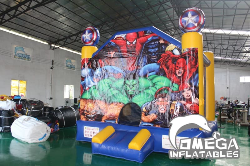 Omega Inflatables Factory - Super Heroes Themed Bounce House