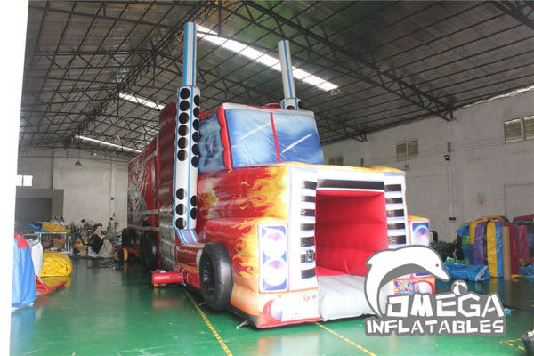 Omega Inflatables Factory - Transformers Truck Inflatable Obstacle Course