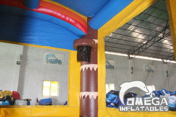 Omega Inflatables Factory - Tropical Wave Dual Lane Wet Dry Combo